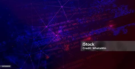 추상 기술 바이너리 코드 어두운 빨간색 배경 사이버 공격 랜섬웨어 악성 코드 스케어웨어 개념 추상적인에 대한 스톡 벡터 아트 및