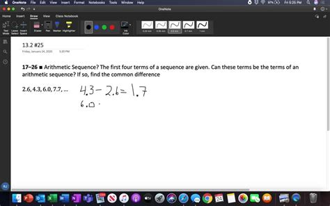 Solved 17 26 Arithmetic Sequence The First Four Terms Of A Sequence Are Given Can These