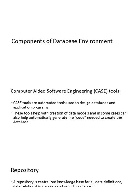 Components Of Database Environment Pdf