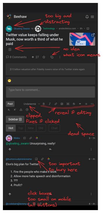 mobile view is cluttered and difficult to use · issue 1047 · lemmynet