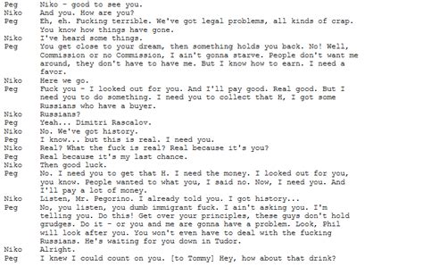Game Script From Grand Theft Auto Game Script Good To See You Legal Problems