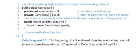 Solved 311 Storing Game Entries In An Array The First