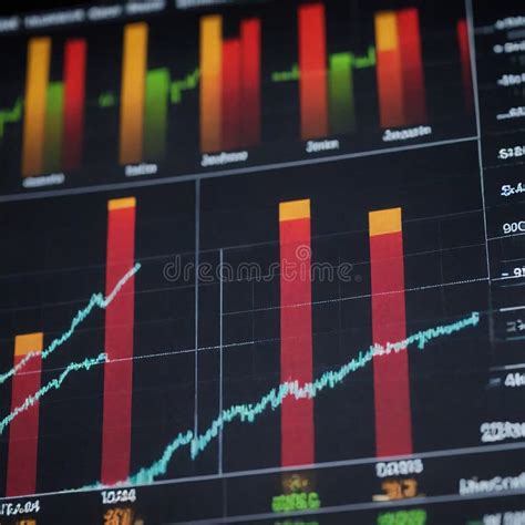 Trader Analyzing Data On Virtual Screenprice Graph And Indicator