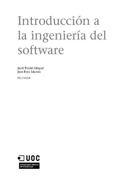 Introduccion A La Ingenieria Del Software Pdf Software Ingeniería De Software