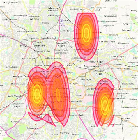 hotspot visualization using kde algorithm bangalore individual