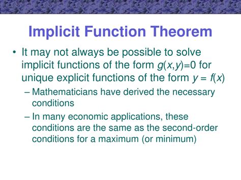 Ppt Exploring Implicit Functions Derivatives Frontiers Theorems