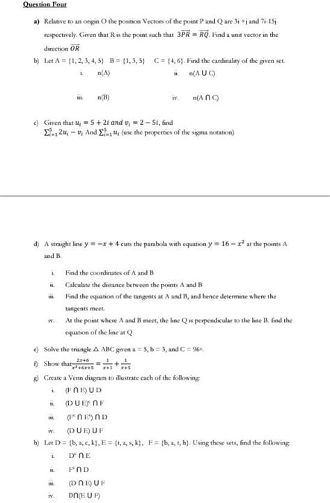 Solved Question Four A Relative To An Origin O The Position