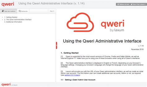 Using The Qweri Administrative Interface Lexum