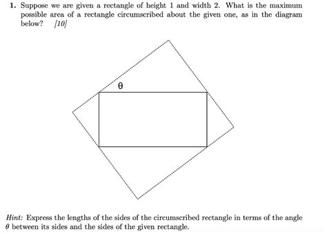Solved Suppose We Are Given A Rectangle Of Height And Chegg
