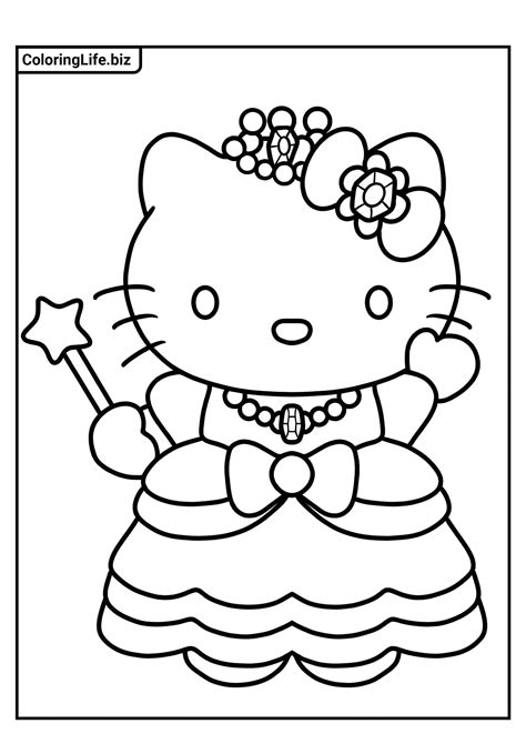 60 раскрасок Хелло Китти Hello Kitty распечатать на А4