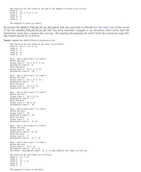 Task 2 Correctness Checker For The Generalised Tower