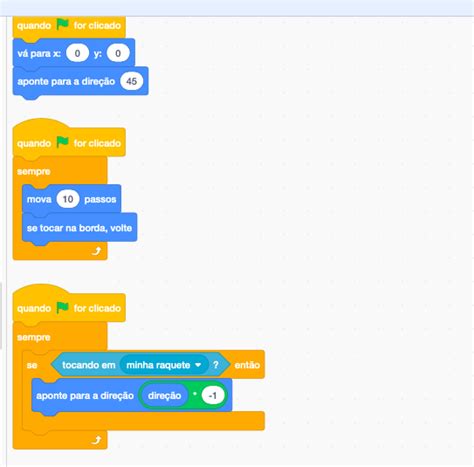 Bug quando a bolinha toca em minha raquete da bug Lógica de programação comece em lógica