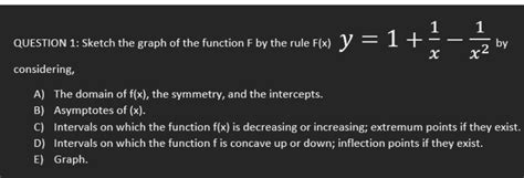 Solved QUESTION Sketch The Graph Of The Function F By The Chegg Com