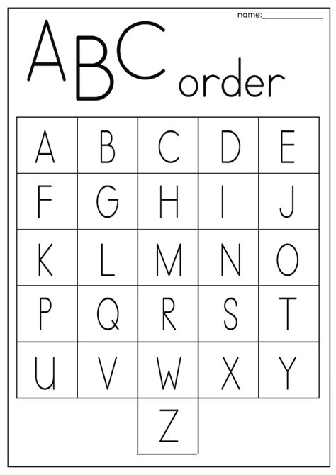 Free Printable Alphabetical Order Worksheets Worksheets Library