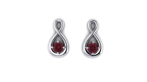 ruby infinity earrings diamond earrings custom earrings