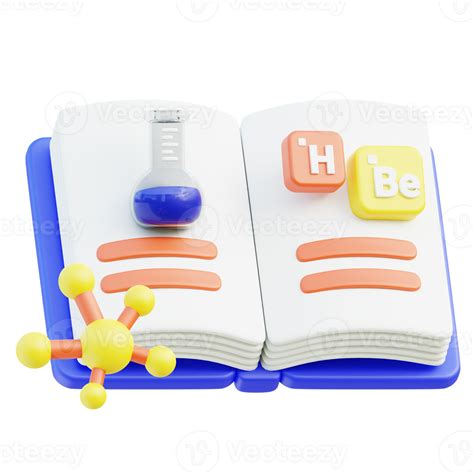 Chemistry Book 3d Illustration 47246257 Png