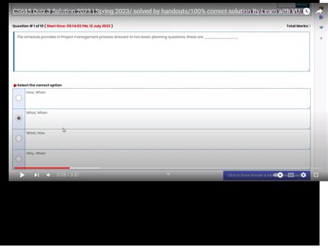 Cs615 Final Term Quizzez Spring 2023 19 35 Software Project