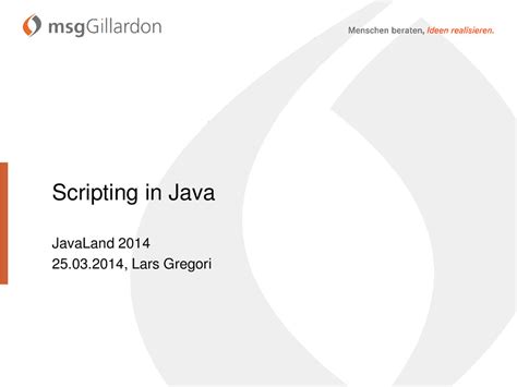 Scripting In Java Speaker Deck