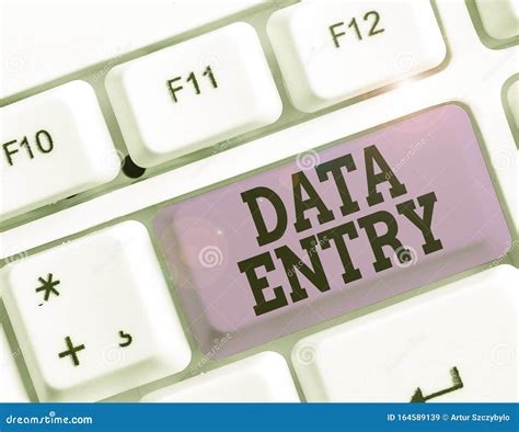 Writing Note Showing Data Entry Business Photo Showcasing Process Of