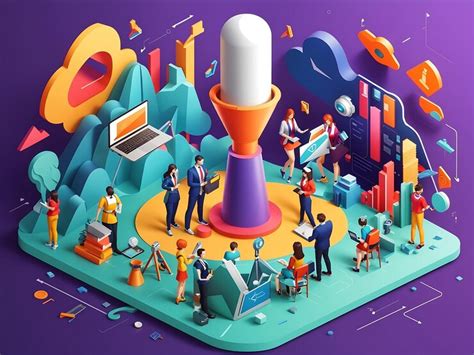 Premium Ai Image Business And Marketing Concept In 3d Isometric