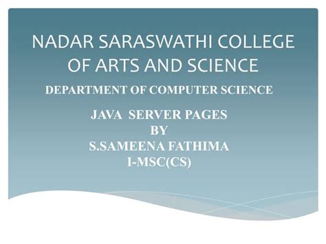 java server page ppt
