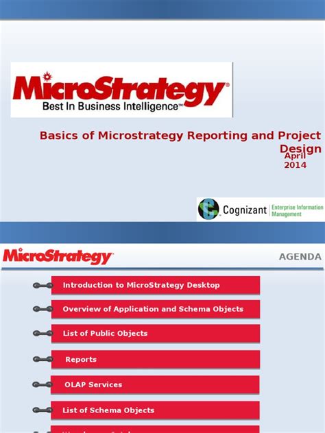 Basics Of Microstrategy Reporting And Project Design Pptx Business Intelligence Data Warehouse