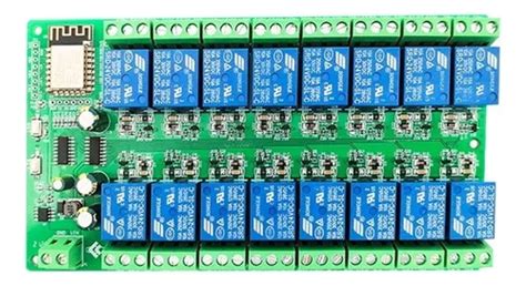módulo de relé wifi de 16 canales esp8266 esp 12f developmen cuotas