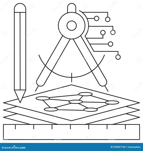 Neural Network Architecture Icon Stock Illustration Illustration Of Algorithm Pictogram