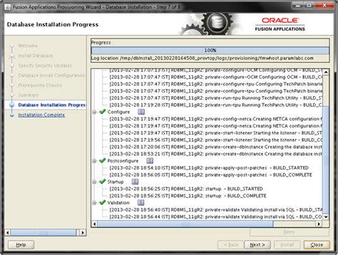 oracle fusion applications installation install oracle 11g database
