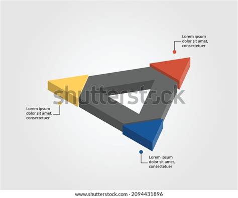 Triangle Template Infographic Presentation 3 Element Stock Vector Royalty Free 2094431896