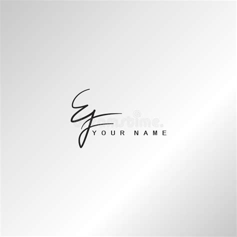 Signature Logo E And F EF Initial Letter Logo Sign Handwriting Calligraphic Signature Logo