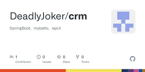 GitHub DeadlyJoker Crm SpringBootmybatislayUI