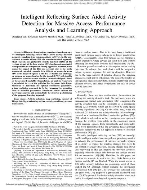 Pdf Intelligent Reflecting Surface Aided Activity Detection For Massive Access Performance