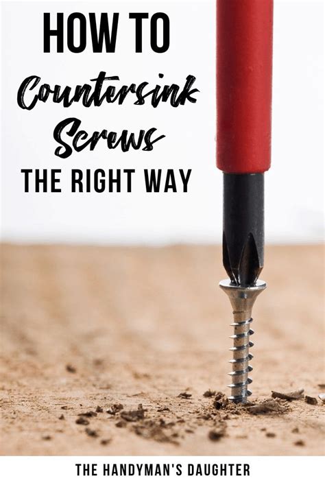 How To Countersink Screws