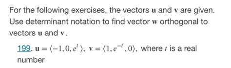 Solved For The Following Exercises The Vectors U And V Are