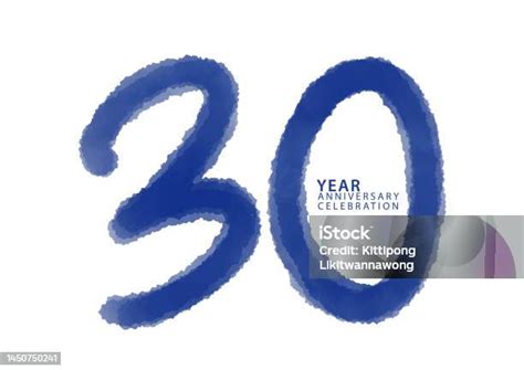 30 주년 기념 축 하 블루 컬러 로고 타입 벡터 30 숫자 디자인 30 번째 생일 초대장 로고 번호 디자인 벡터 일러스트 레이
