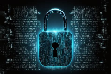 Premium Photo Generative Ai Illustration Of Glowing Padlock With