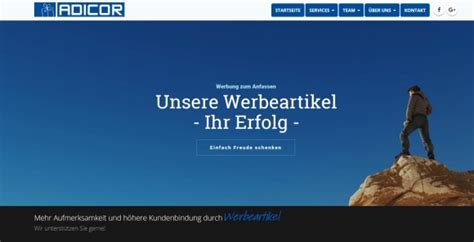 Adicor: Relaunch der Website - Werbeartikel Nachrichten