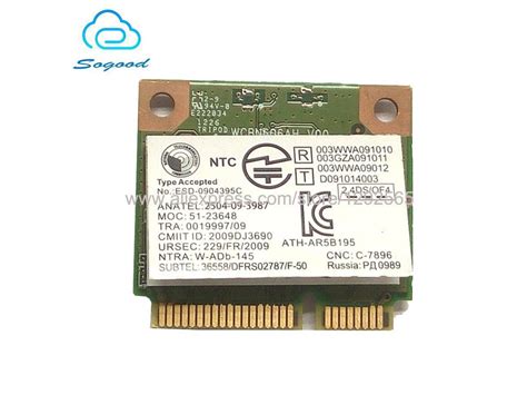 Atheros AR5B195 150Mbps Bluetooth 3.0 PCI-E Wireless Network Card for ...