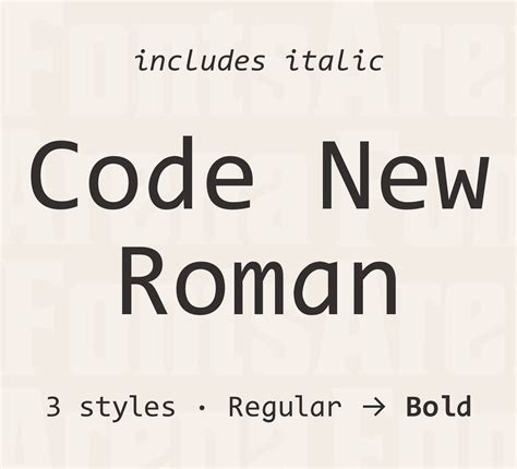 Free Font Code New Roman By Sam Radian — Fontsarena