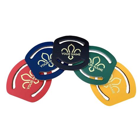 Custom Leather Scout Woggle Embroidered Patches Manufacturer Star Lapel Pin