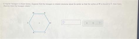 Solved A Regular Hexagon Is Shown Below Suppose That The Chegg