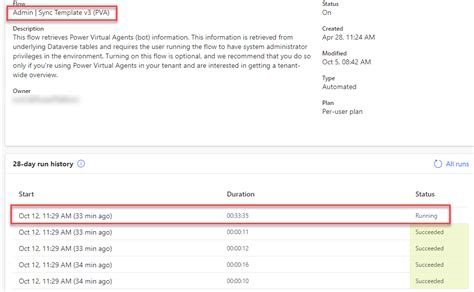 [coe starter kit bug] admin sync template v3 pva very long