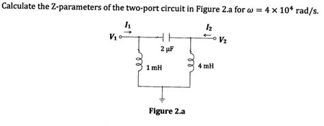 solved calculate the z parameters of the two port circuit in