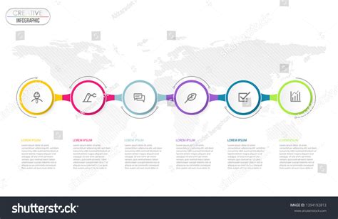 Infographic Diagram Design Step Process Flowchart Stock Vector Royalty