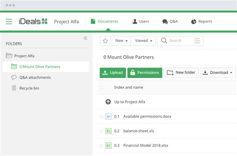 Ideals Virtual Data Rooms Overview Dataroom