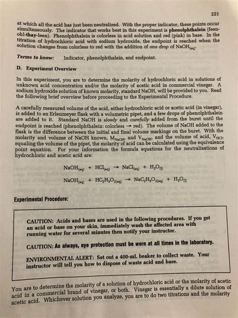 Solved 217 SECTION VII Acid Base Chemistry Experiment 16 Chegg Com