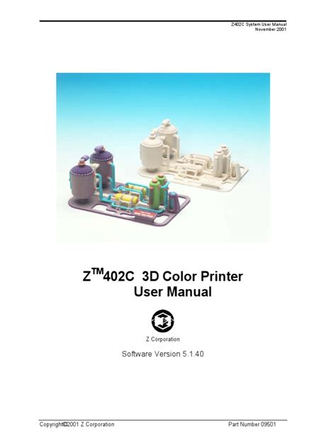 Z402c User Manual Pdf 3 D Printing 3 D Computer Graphics