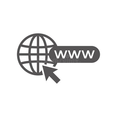 World Wide Web Icon Design Template Illustration Stock Vector