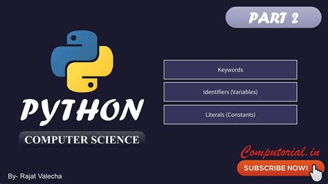 Literals And Identifiers In Python Youtube
